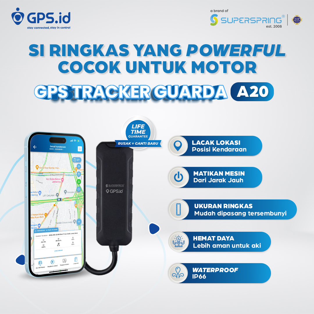 Superspring - GPS Tracker Kendaraan Anti Maling